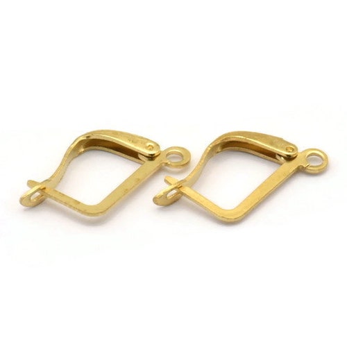 Brass Leverback Earring Clasp Raw Brass Plain Leverback - Etsy