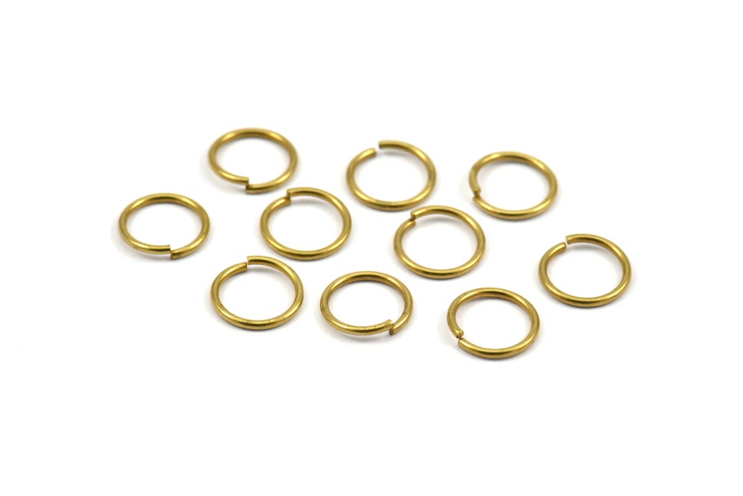 10mm Jump Ring - 250 Raw Brass Jump Rings (10x1mm) A0372 - Etsy