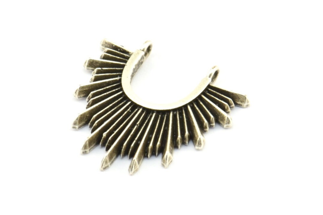 Antique Silver Textured Pendant, 2 Antique Silver Plated Brass Textured ...