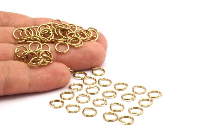 8mm Jump Ring - 100 Raw Brass Jump Rings (8mm) A0369 - Etsy UK