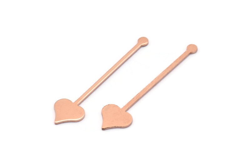 Copper Heart Blank 24 Raw Copper Spade Blanks Stamping | Etsy