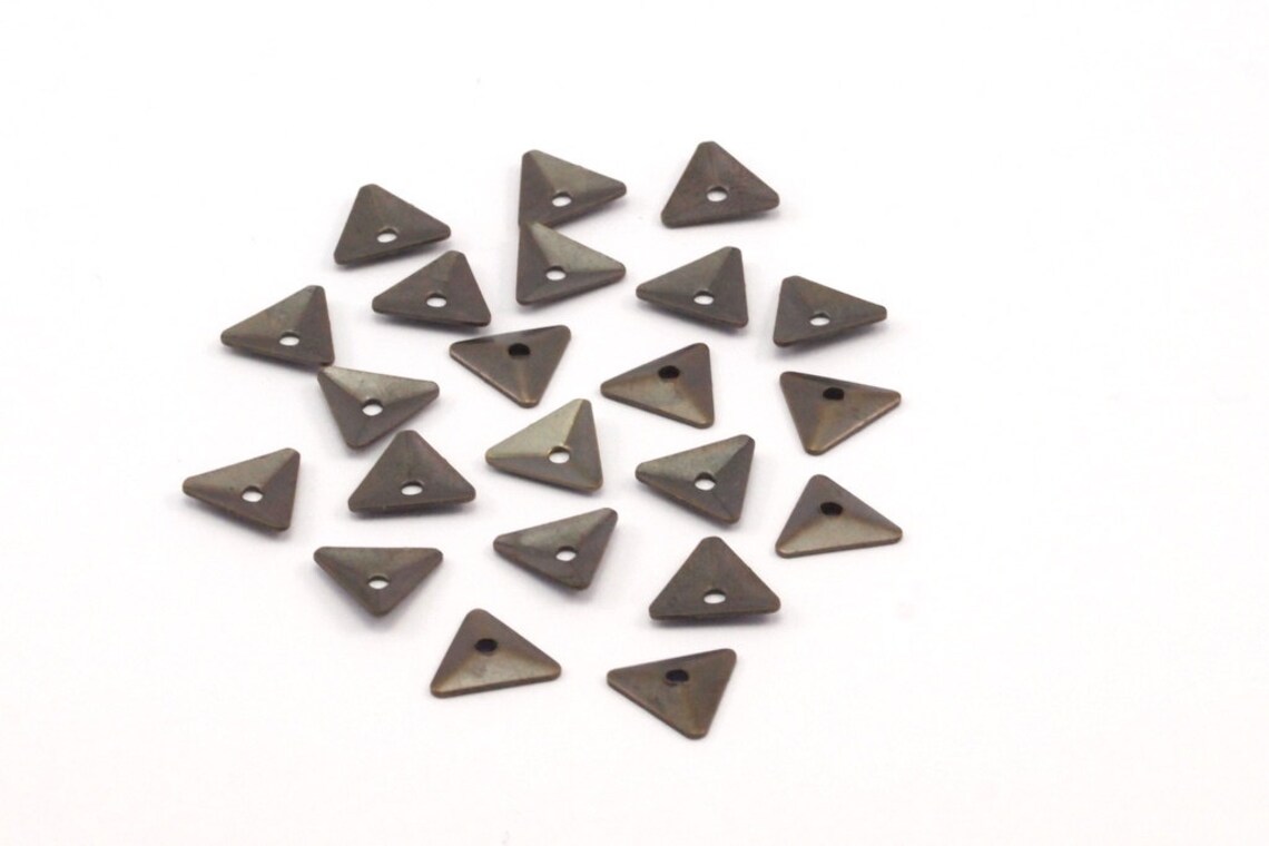 Triangle Spacer Bead 100 Antique Brass Triangle Bead Caps | Etsy