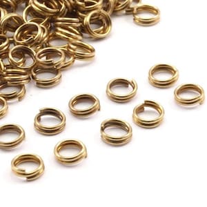 6mm Double Jump Ring 250 Raw Brass Double Jump Rings Split | Etsy