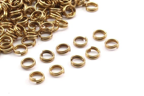 6mm Double Jump Ring 250 Raw Brass Double Jump Rings Split | Etsy