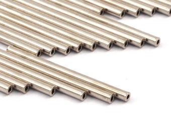 Silver Copper Long Tube 20 Nickel Free Silver Tone Copper