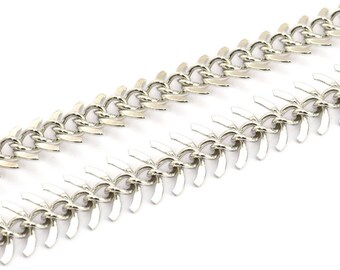 One Foot Oxidized Brass Chain-fish Bone 10-11mm CP110 - Etsy