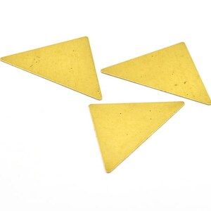 Brass Triangle Blank, 10 Raw Brass Triangle Stamping Blanks (45x35x35mm ...