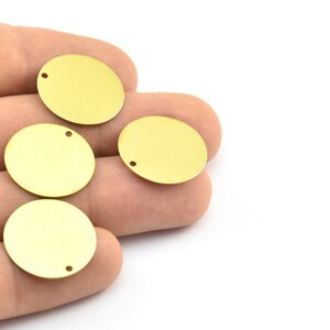Brass Round Tag, 10 Raw Brass Round Tags, Charms, Findings, Stamping ...