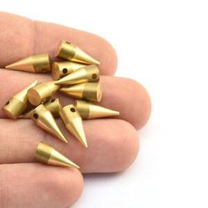 Brass Spike Charm, 10 Raw Brass Spike Tribal Pendant (15x6mm) A0760 - Etsy