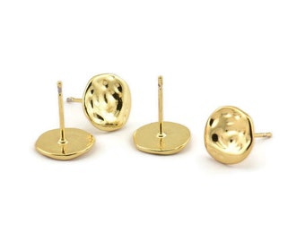 Brass Earing Wire Brass Earring Post and Earring Stud for - Etsy