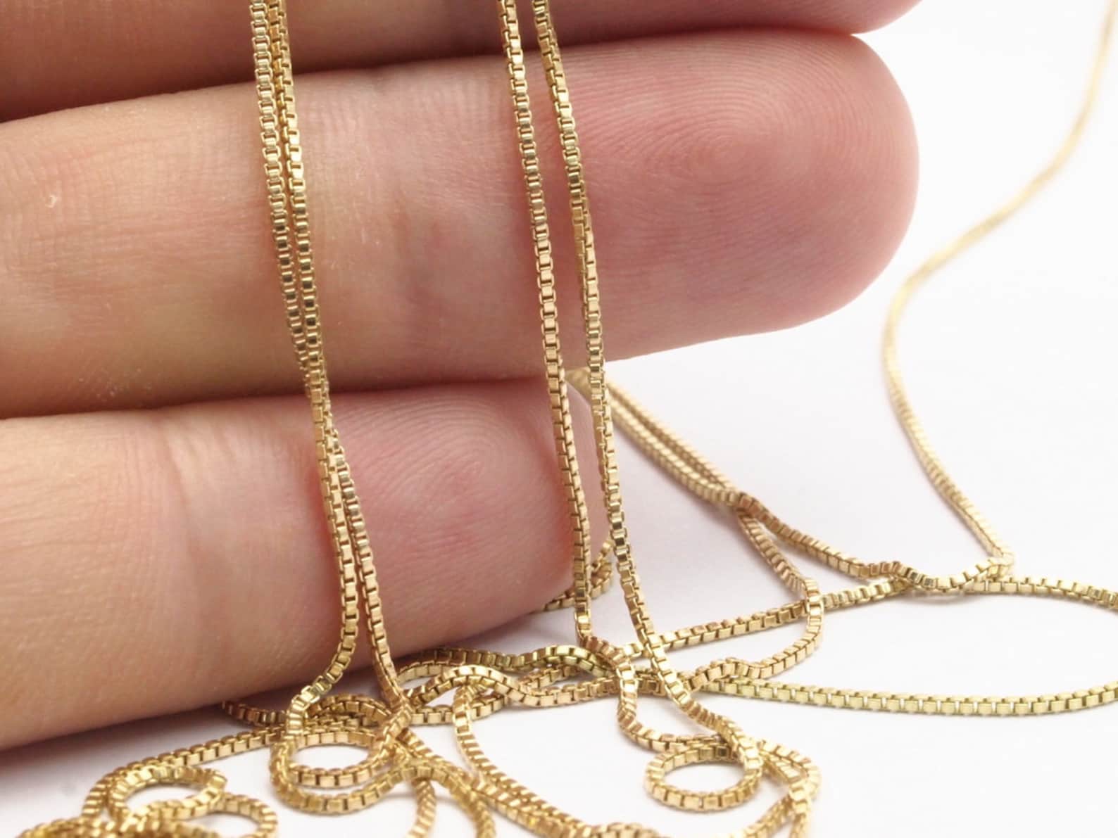 Tiny Cube Chain 10M Cube Soldered Raw Brass Chain 0.80mm Bs - Etsy