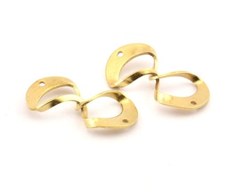 Brass Infinity Charms Brass Infinity Earring Pendant 18K Real Gold ...