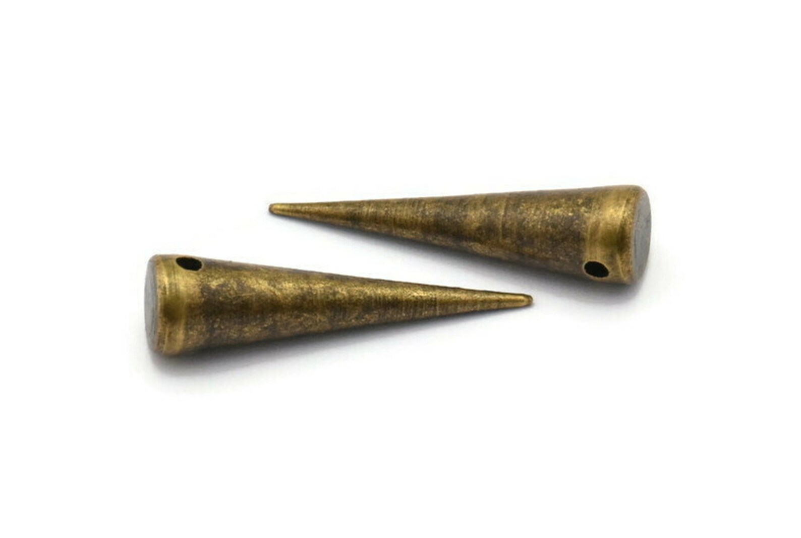 Antique Brass Spike, 5 Antique Brass Spike Pendants (27x7mm) A0755 ...