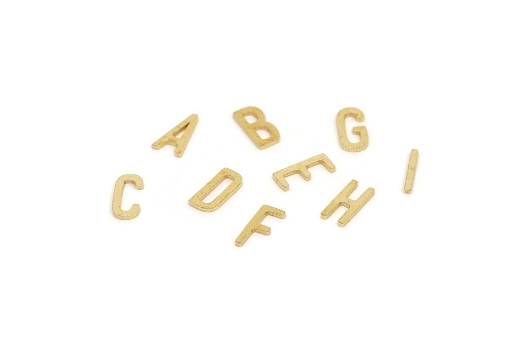 Brass Alphabet Charm, Raw Brass Whole Letters, Personalized Initials ...