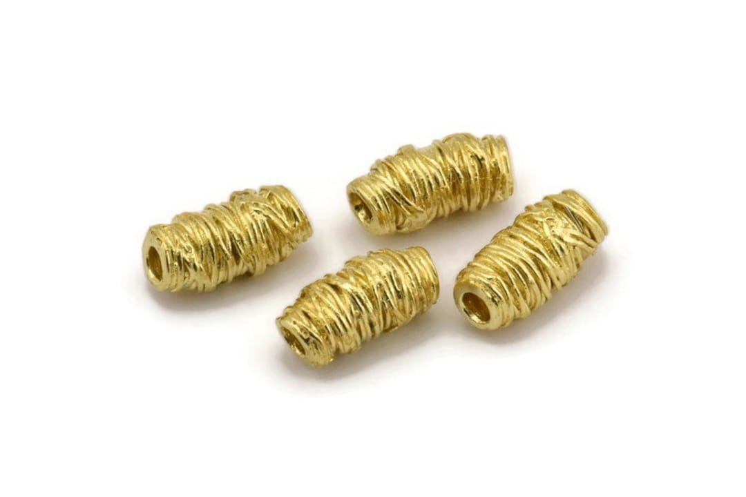 Brass Spool Beads, 3 Raw Brass Spool Shaped Beads 16x8mm N0226 - Etsy ...