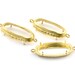 Brass Oval Setting, 4 Raw Brass Oval Settings With 2 Loops and 1 Pad ...
