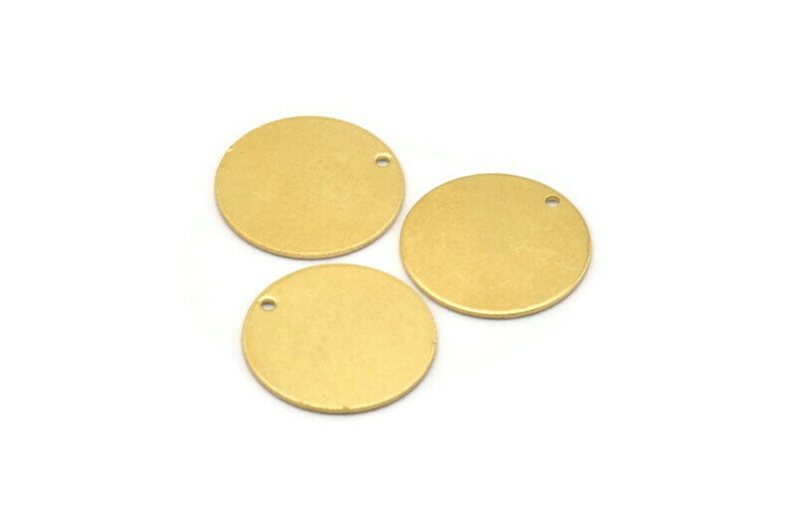 Raw Brass Disc 12 Raw Brass Stamping Blanks Discs With 1 | Etsy