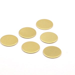 Raw Brass Disc, 10 Raw Brass Stamping Blanks Discs Without Holes (15x0 ...
