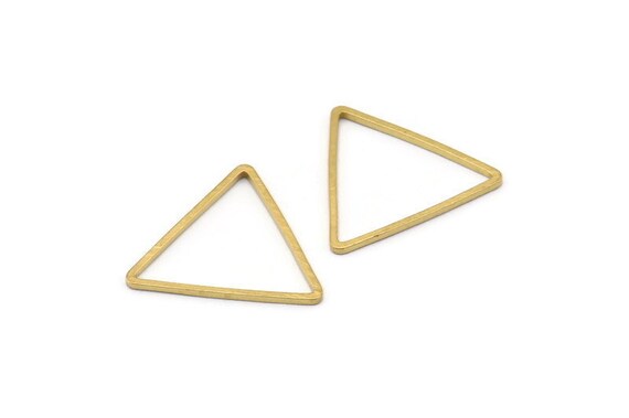 Boho Triangle Connector 50 Raw Brass Triangles 20x20x20mm | Etsy