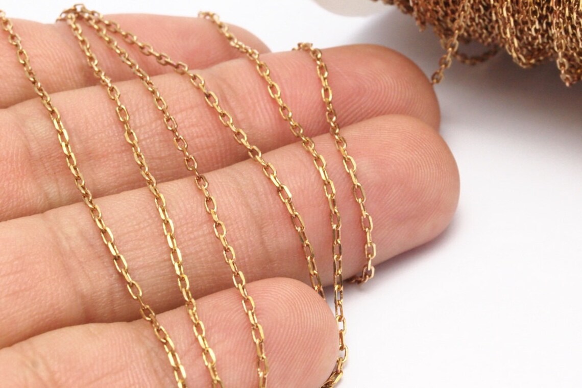 Solder Chain 5M Faceted Soldered Brass Chain 1.40x2.50mm - Etsy
