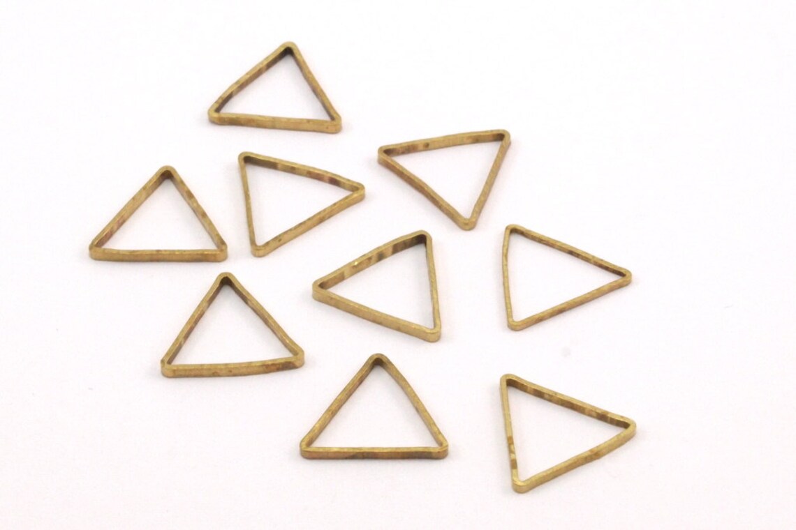 Brass Empty Triangles, 100 Raw Brass Empty Triangles (10.50x1mm) BS ...