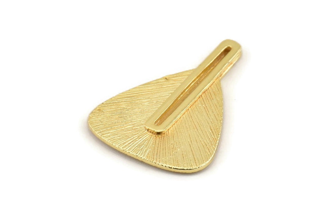 Gold Triangle Charm, Gold Plated Brass Textured Charms, Earrings ...