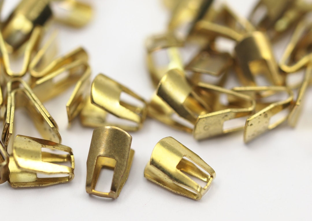 Brass End Caps 30 Raw Brass End Caps for Soldering to Snake Chain Ends ...