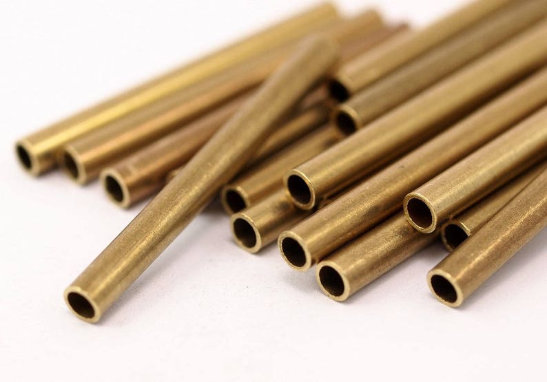 Industrial Long Tubes 5 Raw Brass Industrial Long Tube | Etsy