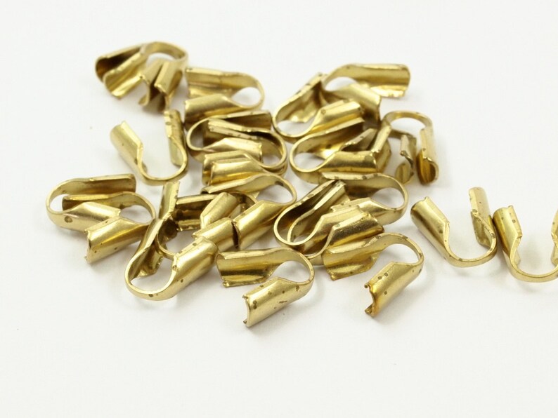 4mm Snake Chain End 50 4mm Raw Brass Snake Chain Parts Cap 8 | Etsy