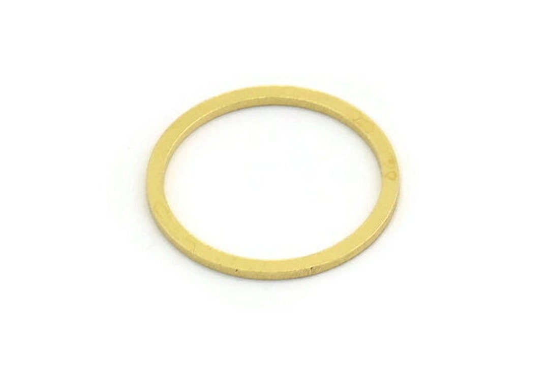 18mm Circle Connectors - 24 Raw Brass Circle Connectors (18x1.3x0.80mm ...
