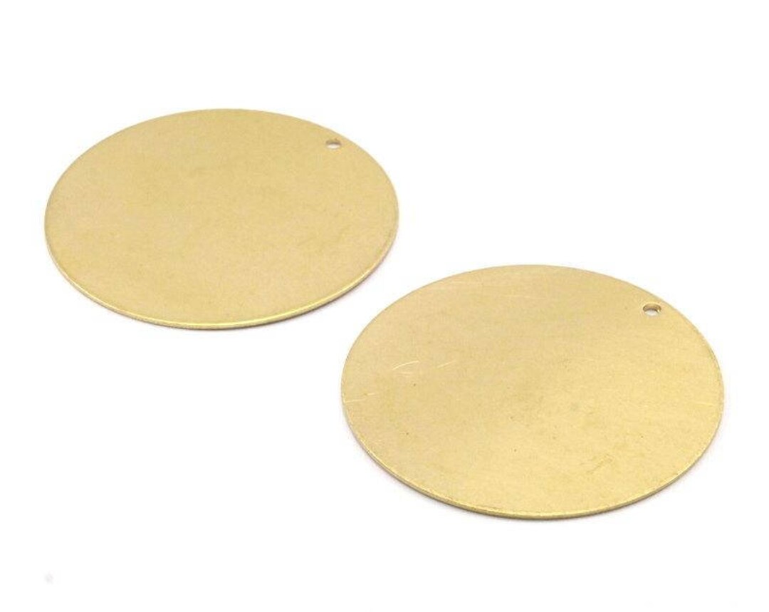 Brass Customized Tag, 6 Raw Brass Round Tag (40x0.80mm) A0958 - Etsy