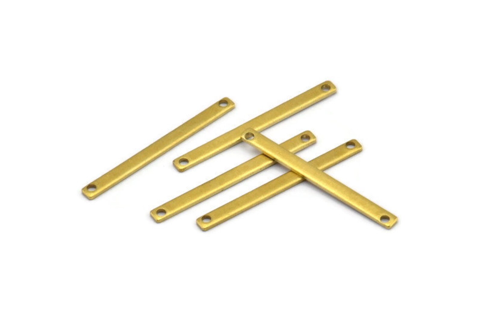 Tiny Bar Pendant 24 Raw Brass Connector Bars With 2 Holes - Etsy