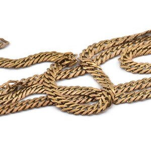 Brass Chain, Raw Brass Chain, Brass Double Link Flat Cable Chain (5x1 ...