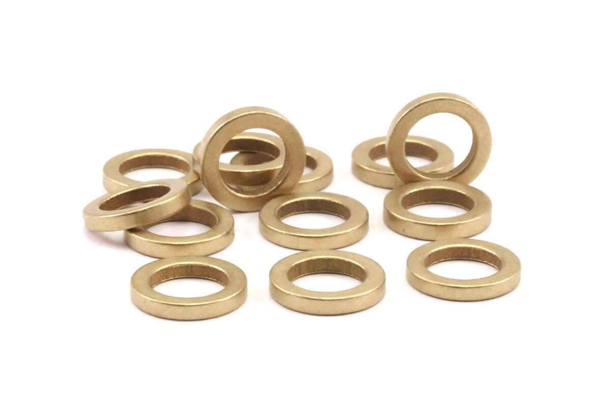 12mm Circle Connectors 25 Raw Brass Circle Connectors | Etsy