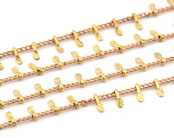 Eye Shape Chain Wavy Chain Disc Chain Soldered Chain Raw Brass - Etsy