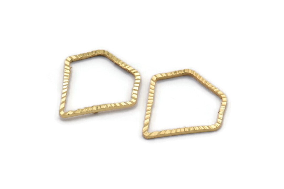 Super Hero Ring, 12 Gold Plated Brass Textured Diamond Findings (15mm ...