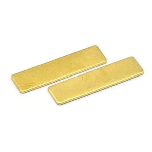 Brass Rectangle Bar, 24 Raw Brass Rectangle Stamping Blanks (30x8x0 ...