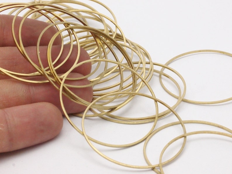 Brass Circle Connector 40 Raw Brass Circle Connectors | Etsy