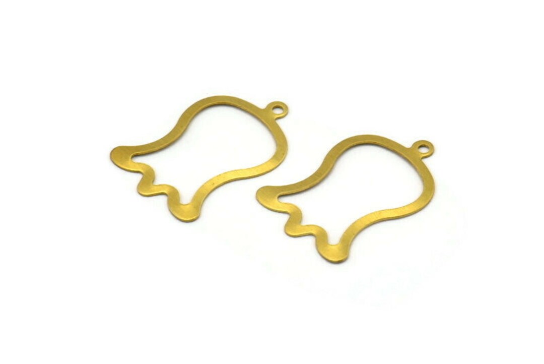 Open Tulip Charm, 40 Raw Brass Tulip Charms (25x17mm) C043 - Etsy