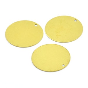 Brass Round Tag, 10 Raw Brass Round Tags, Charms, Findings, Stamping ...