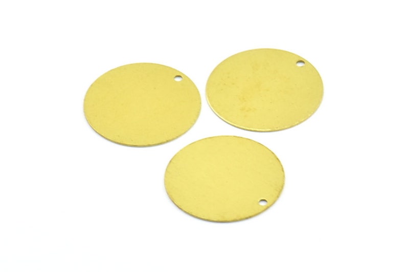 Brass Round Tag, 10 Raw Brass Round Tags, Charms, Findings, Stamping ...