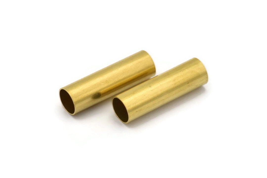 Industrial Long Tubes - 10 Raw Brass Industrial Long Tube Findings ...