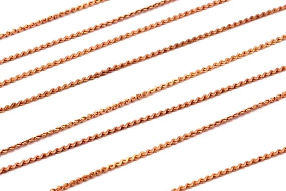 Copper Snake Chain Raw Copper Snake Chain 0.9x0.6mm Mb 8-36 | Etsy