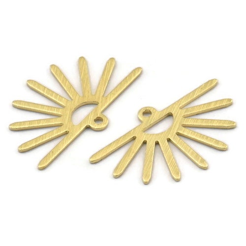 Brass Rectangle Charm 20 Raw Brass Rectangle Charms With 1 - Etsy