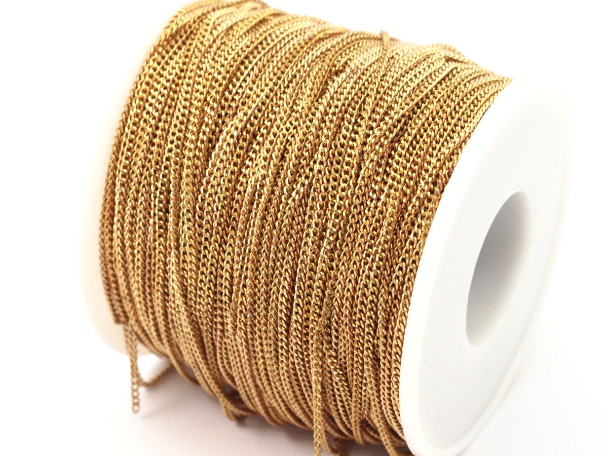 Brass Chain Solder Chain Brass Chain 5m 1.5mm Brass | Etsy