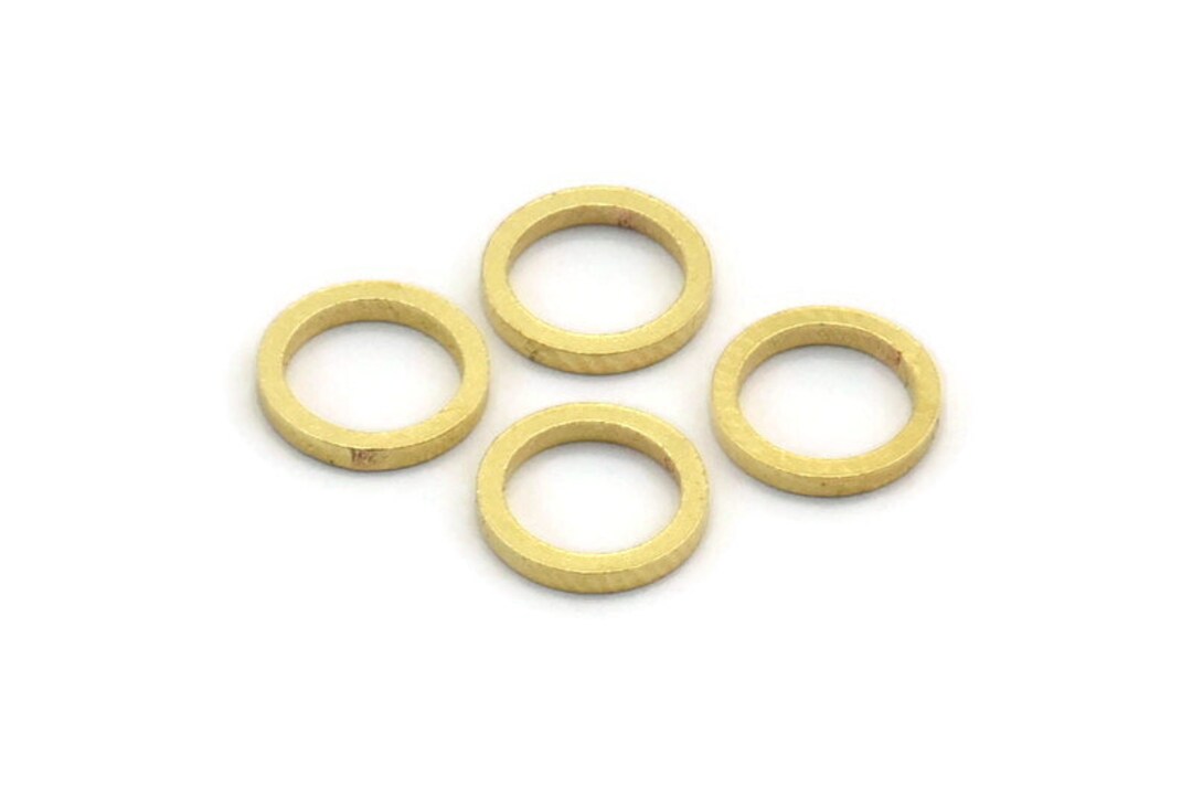 8mm Circle Connectors - 100 Raw Brass Circle Connectors (8x1x0.80mm ...