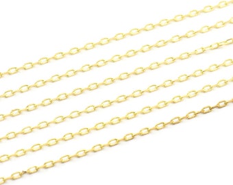 Eye Shape Chain Wavy Chain Disc Chain Soldered Chain Raw Brass - Etsy