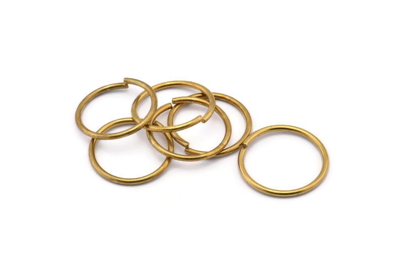 20mm Jump Ring 50 Raw Brass Jump Rings 20x1.5mm D234 | Etsy