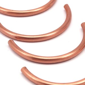 Copper Noodle Tubes - 10 Raw Copper Semi Circle Tubes (4x52mm) D0455 - Etsy