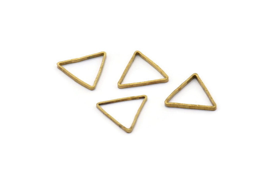 Brass Empty Triangles, 100 Raw Brass Empty Triangles (10.50x1mm) BS ...